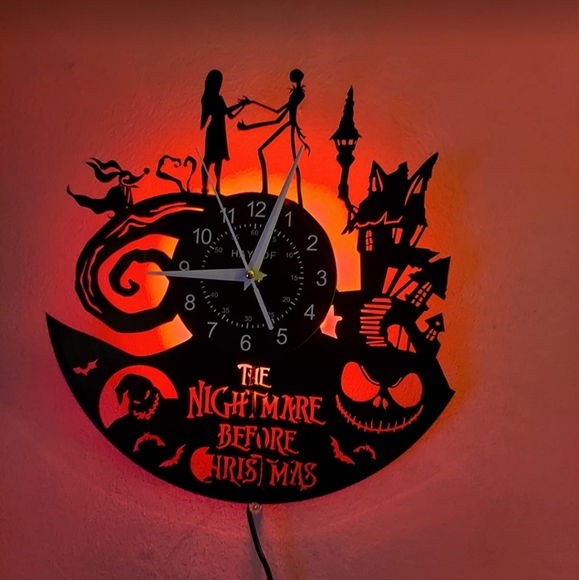 Wall Decor | Jack Sally Skellington Nightmare Before Christmas Clock ...